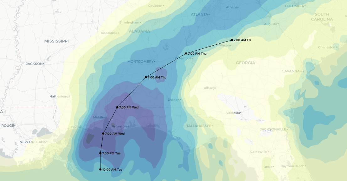 These Maps Show Where Hurricane Sally Is Hitting The US