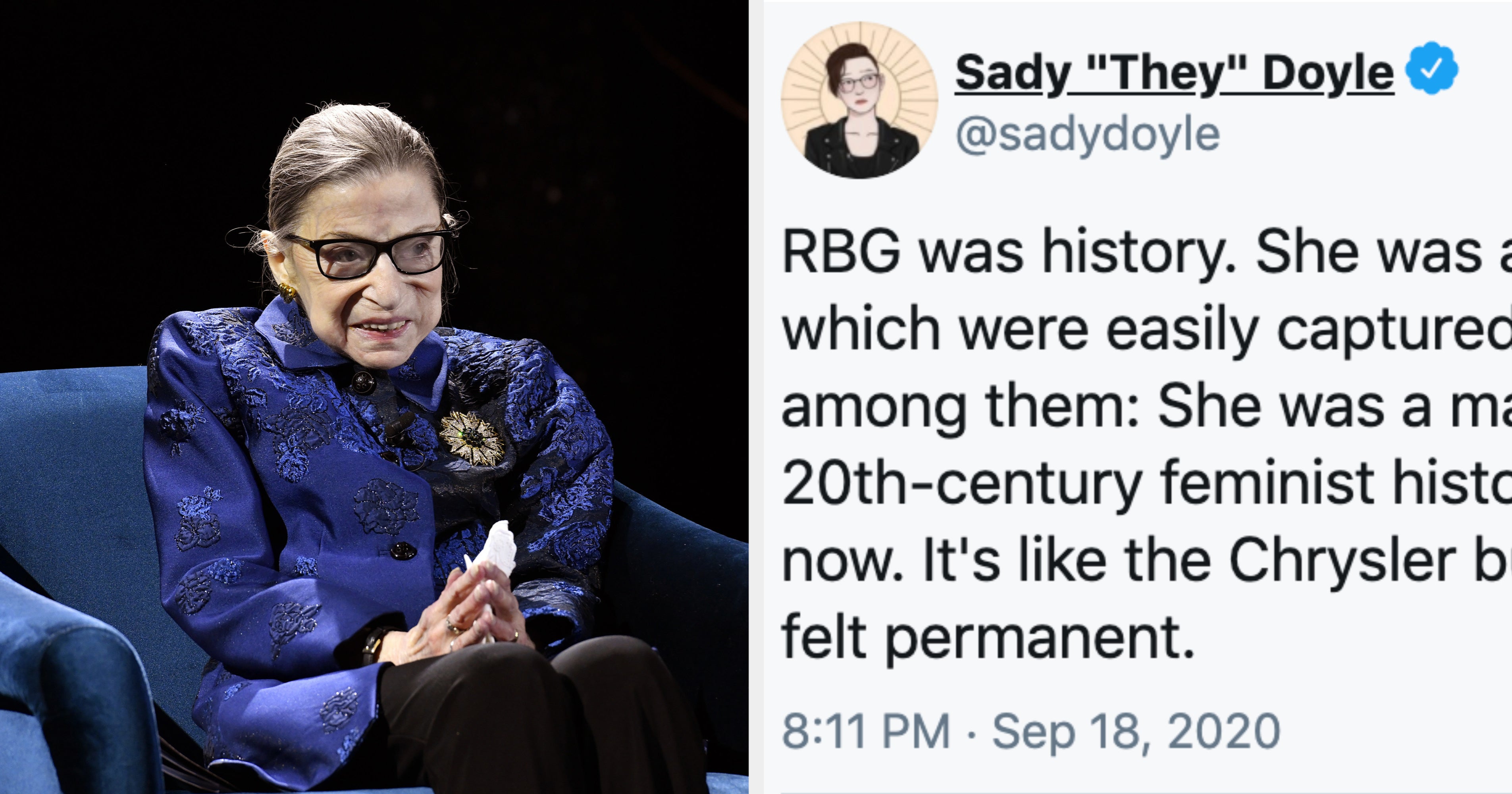Ruth Bader Ginsburg Tributes Remembering Her Fight For Gender Equality