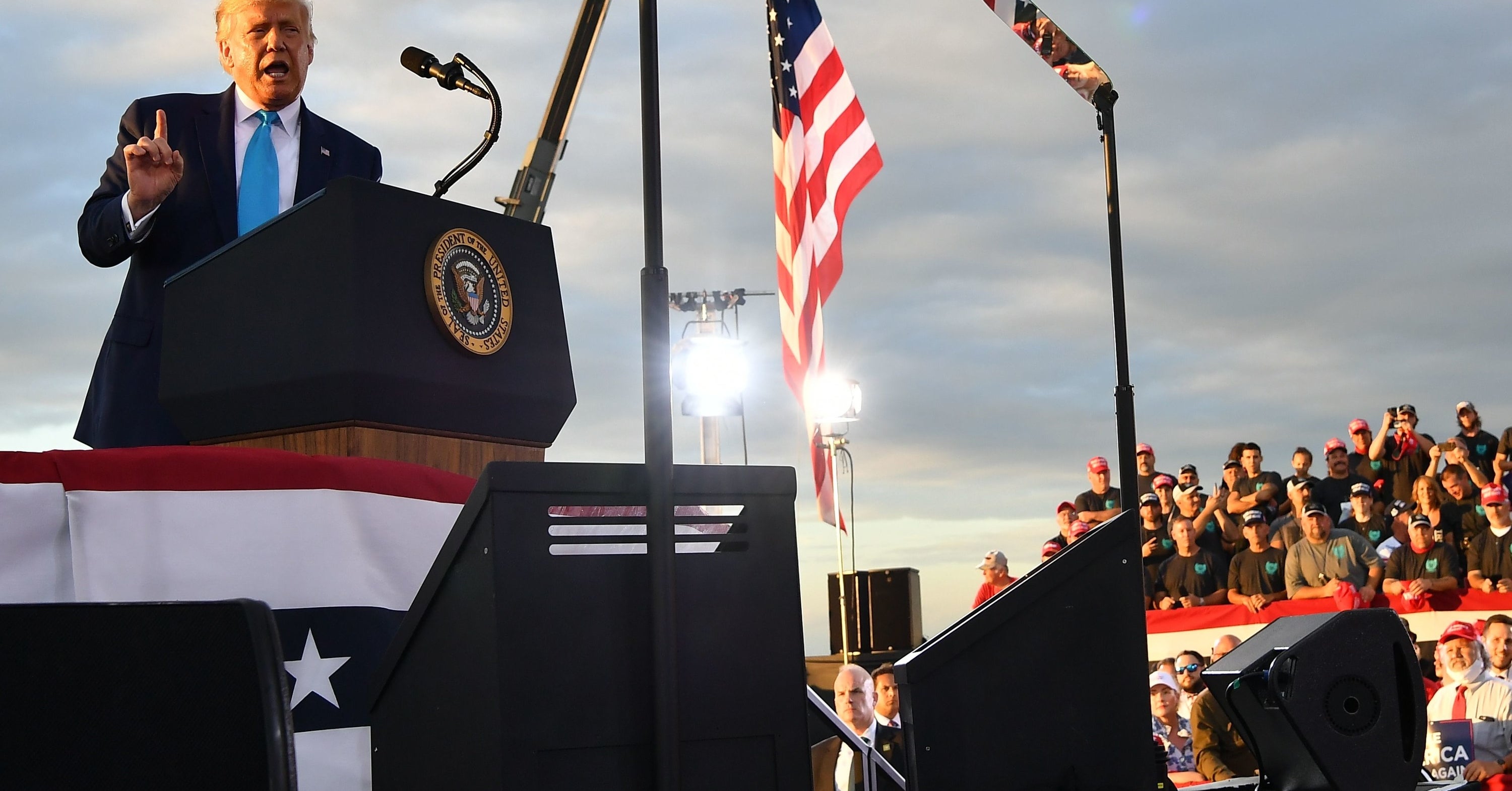 Trump Mocks COVID-19 Mask Use At Campaign Rally
