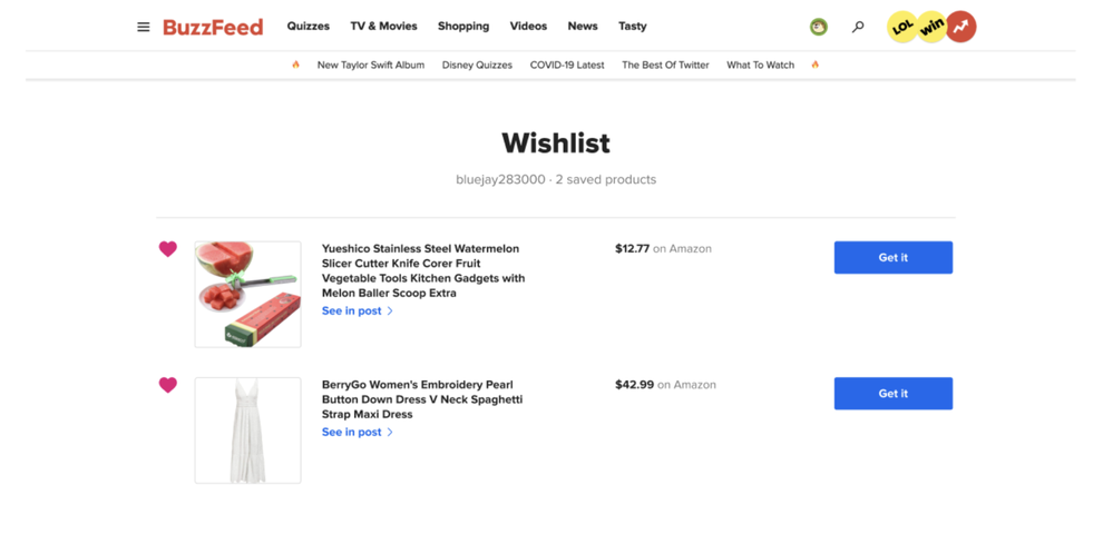 You Can Use BuzzFeed's New Shopping Wishlist To Save All Your Favorite ...