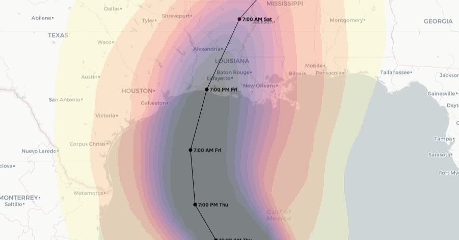 Maps Show Where Hurricane Delta Could Hit Hardest