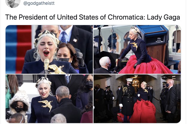 Lady Gaga Performed The National Anthem At The Inauguration And The ...