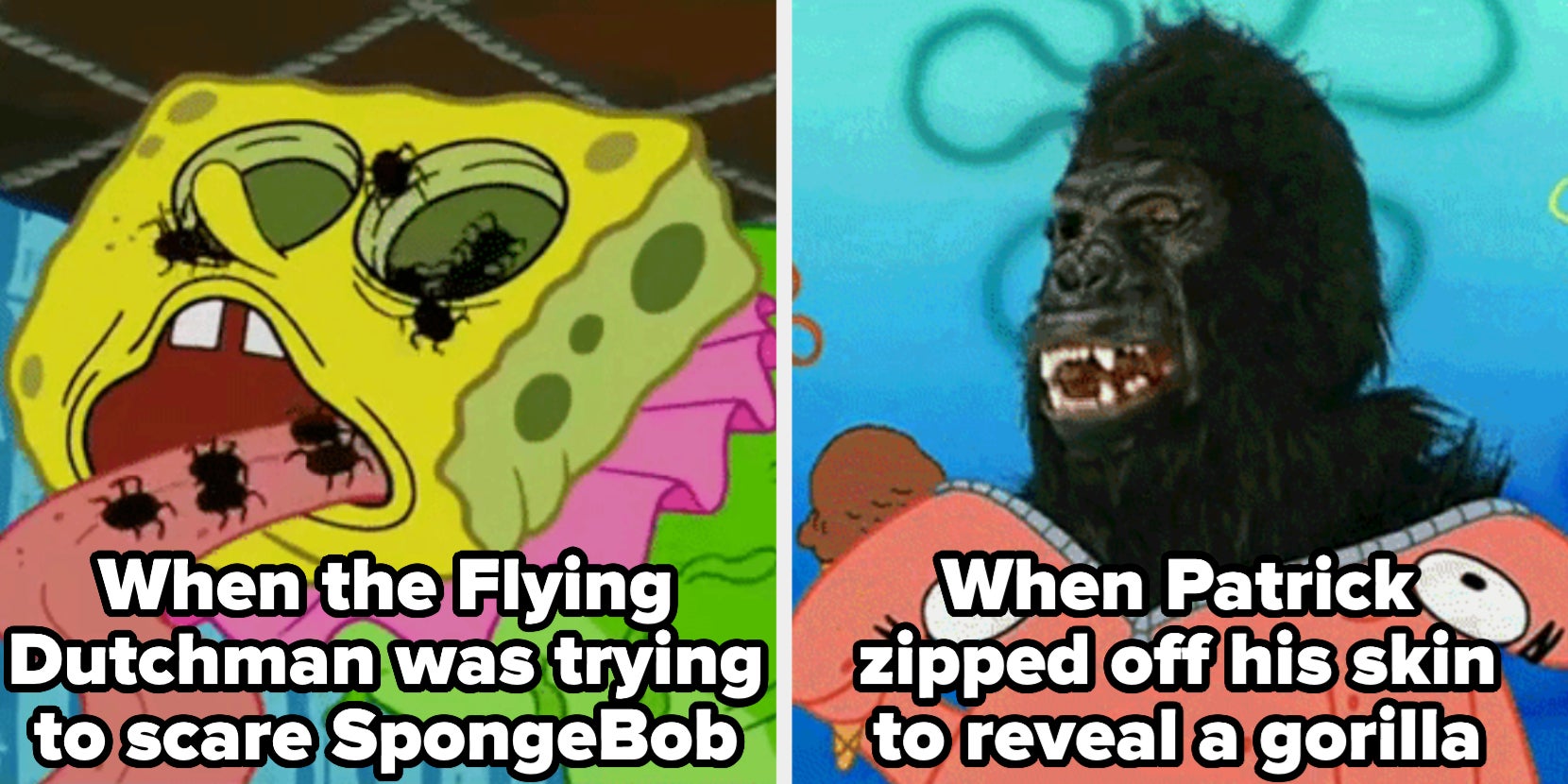scared gorilla spongebob