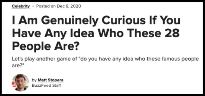 BuzzFeed's Audience Could Not Name These 49 Celebrities