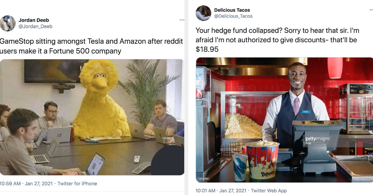 Best GameStop Stock Reddit/Wall Street Memes And Tweets