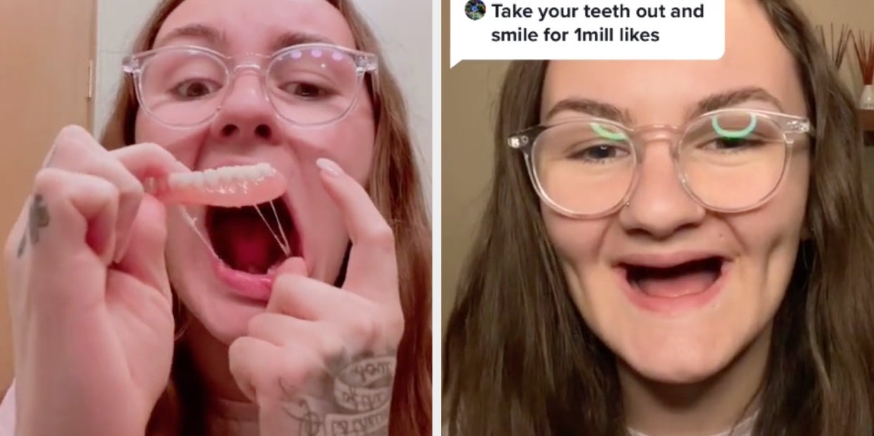 people without teeth smiling