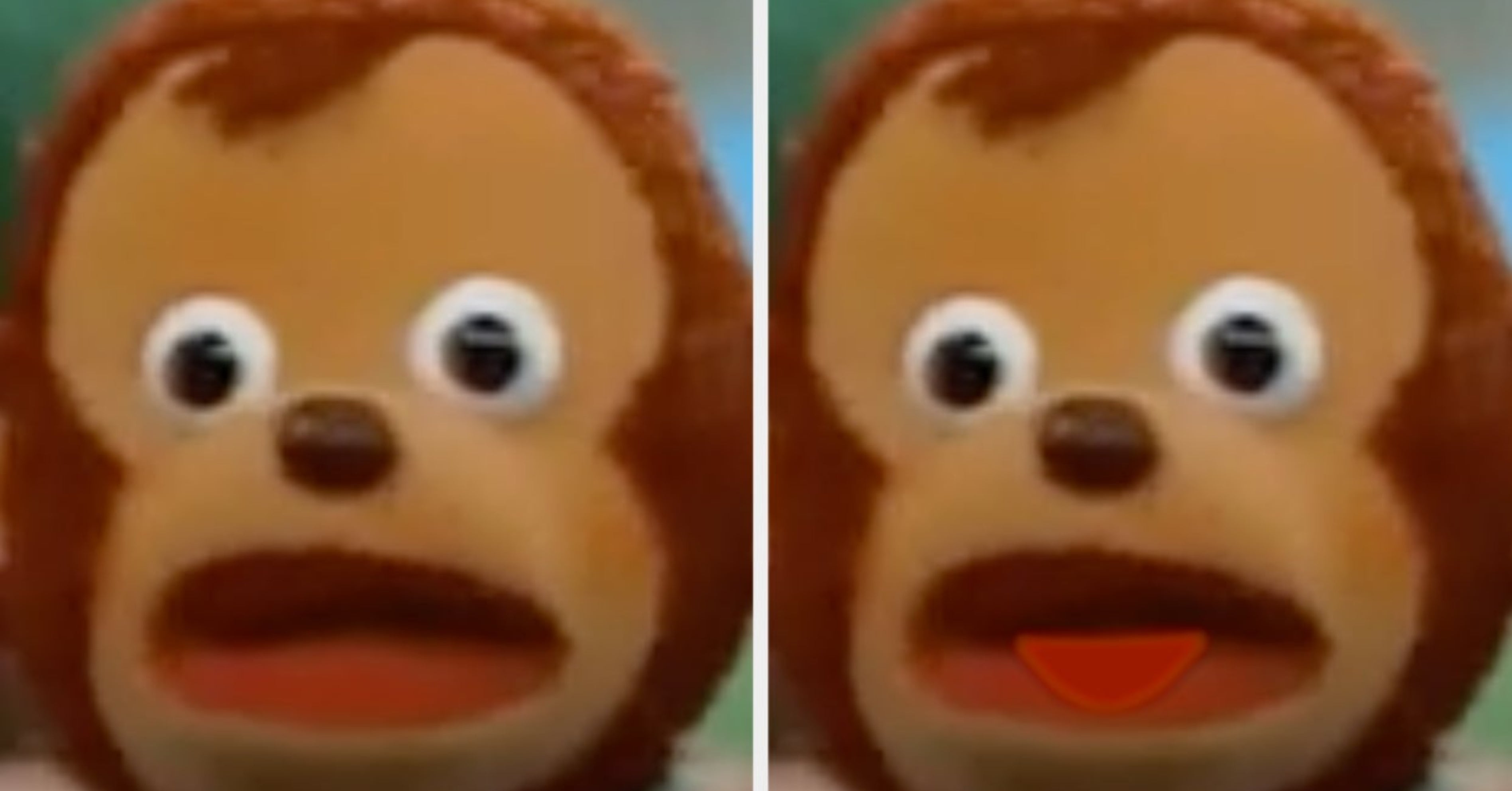 shocked monkey puppet