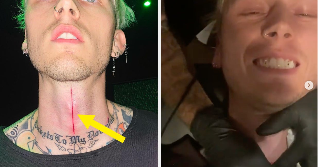 Machine Gun Kelly Reveals New Neck Tattoo