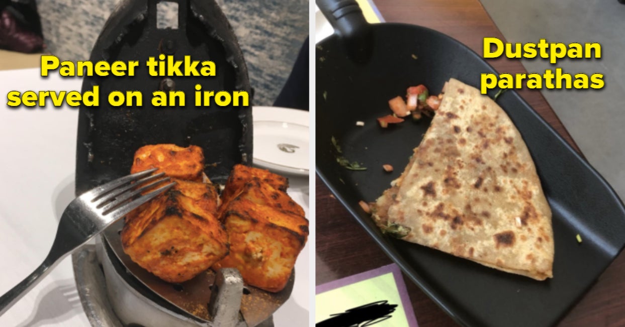 Indian Food Served In Everything But Plates And Bowls