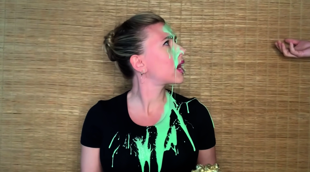 Scarlet Johansson Gets Slimed By Husband At MTV Movie Awards