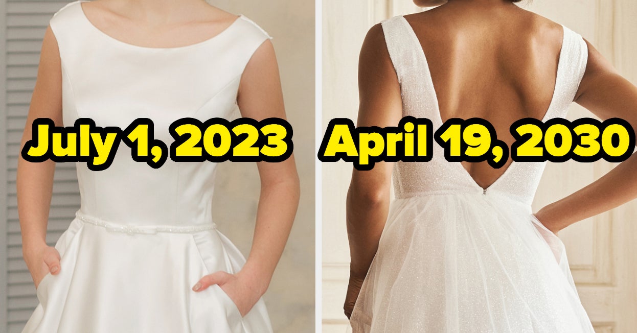 Design A Wedding Dress To Reveal Your Wedding Date Quiz