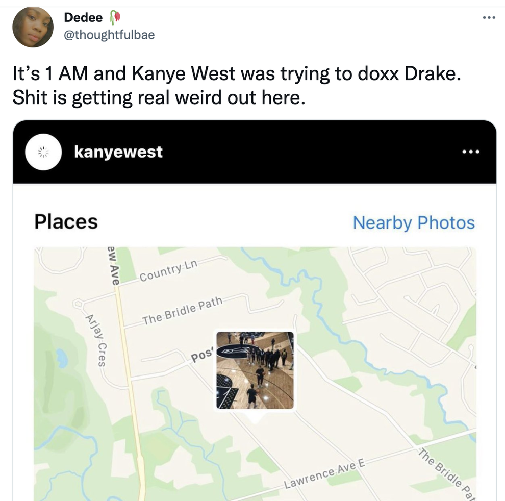 Drake Responded After Kanye West Shared His Address On Instagram