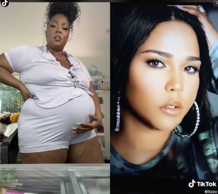 Lizzo Reacts To Fan Pics Of Her And Chris Evans' Baby