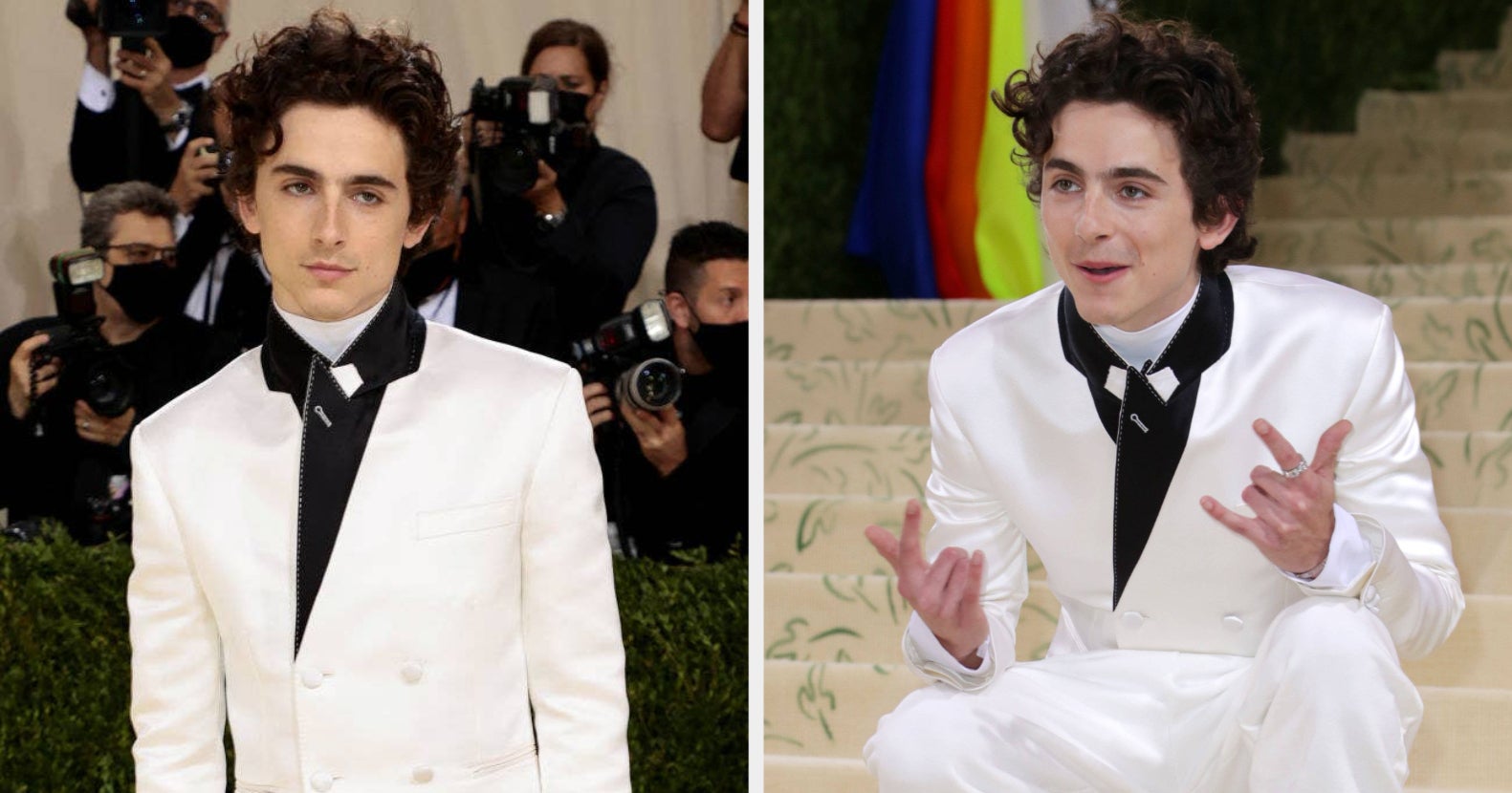 Timothée Chalamet White Converse And Suit Met Gala 2021