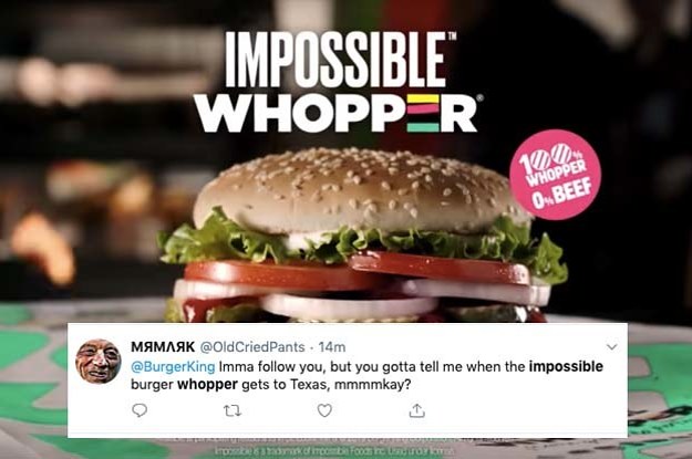 "Impossible Whopper" To Be Avaible At Burger Later On This Year
