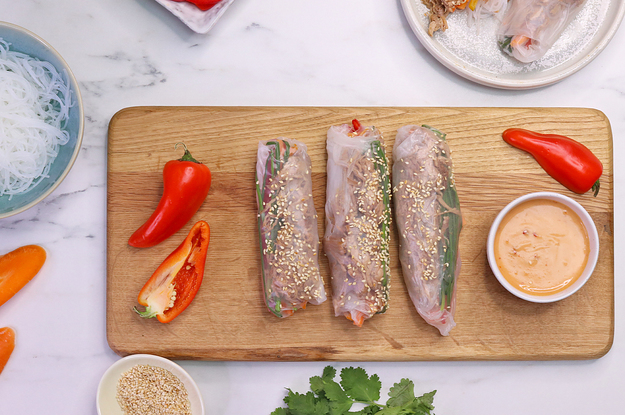 Pulled Pork Rice Paper Rolls