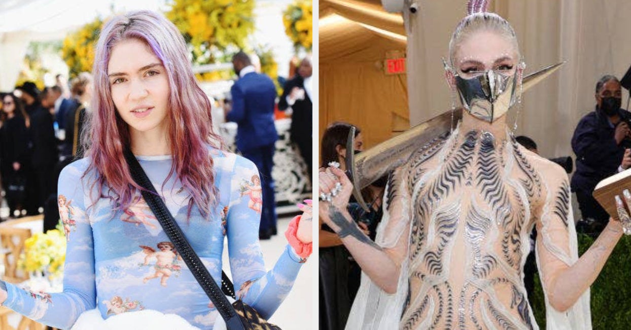 Grimes Living With Elon Musk, Poses With Marx Book