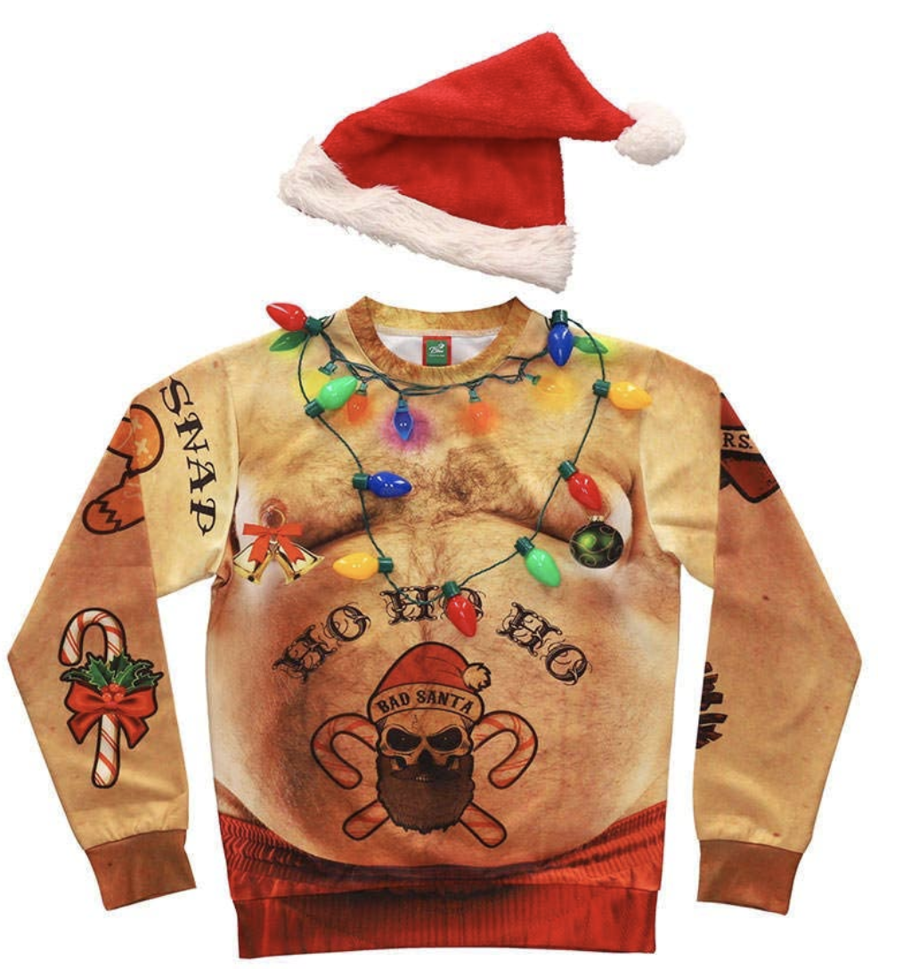 22 Suéteres navideños -feos- para que las risas no paren esta Navidad