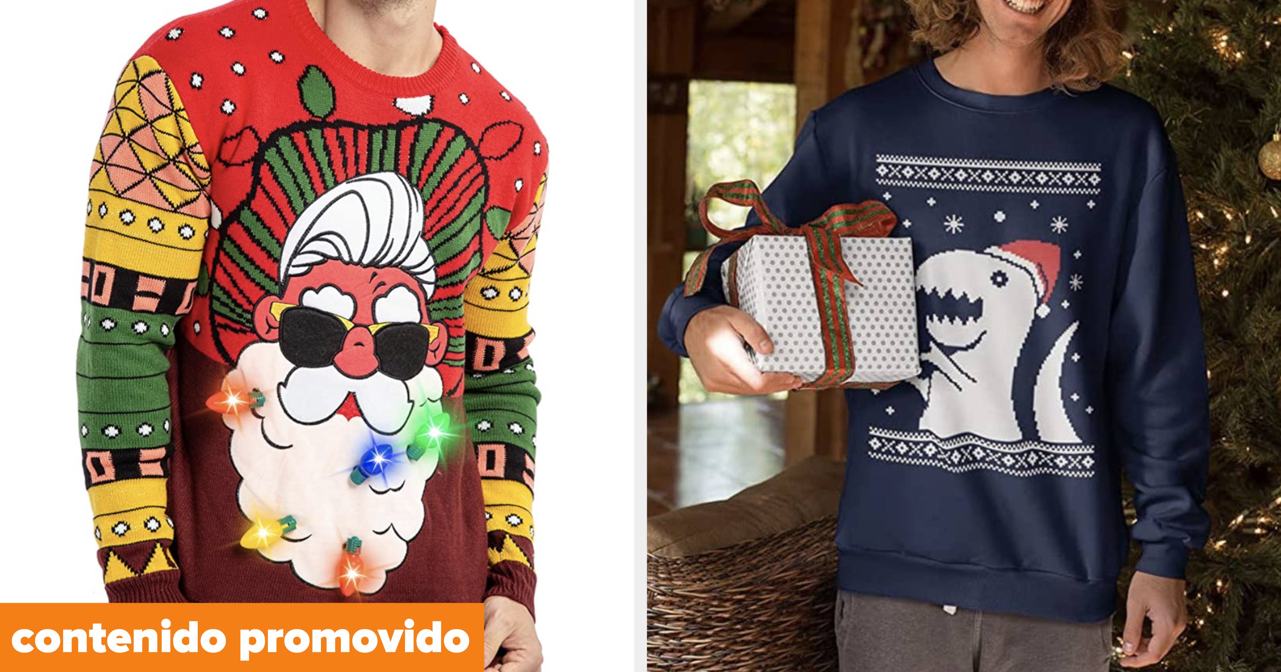 22 Suéteres navideños -feos- para que las risas no paren esta Navidad
