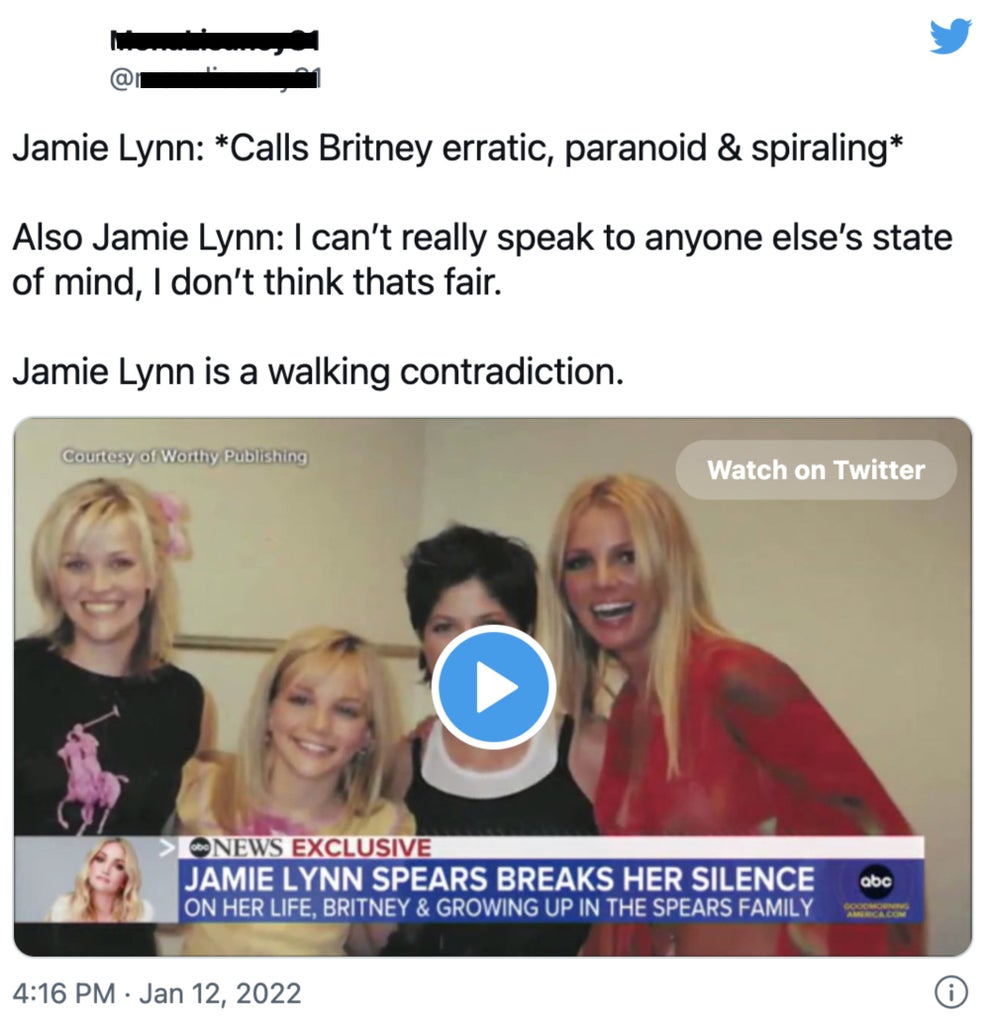 Britney Spears Fans Compare Jamie Lynn Spears With Justin Timberlake ...