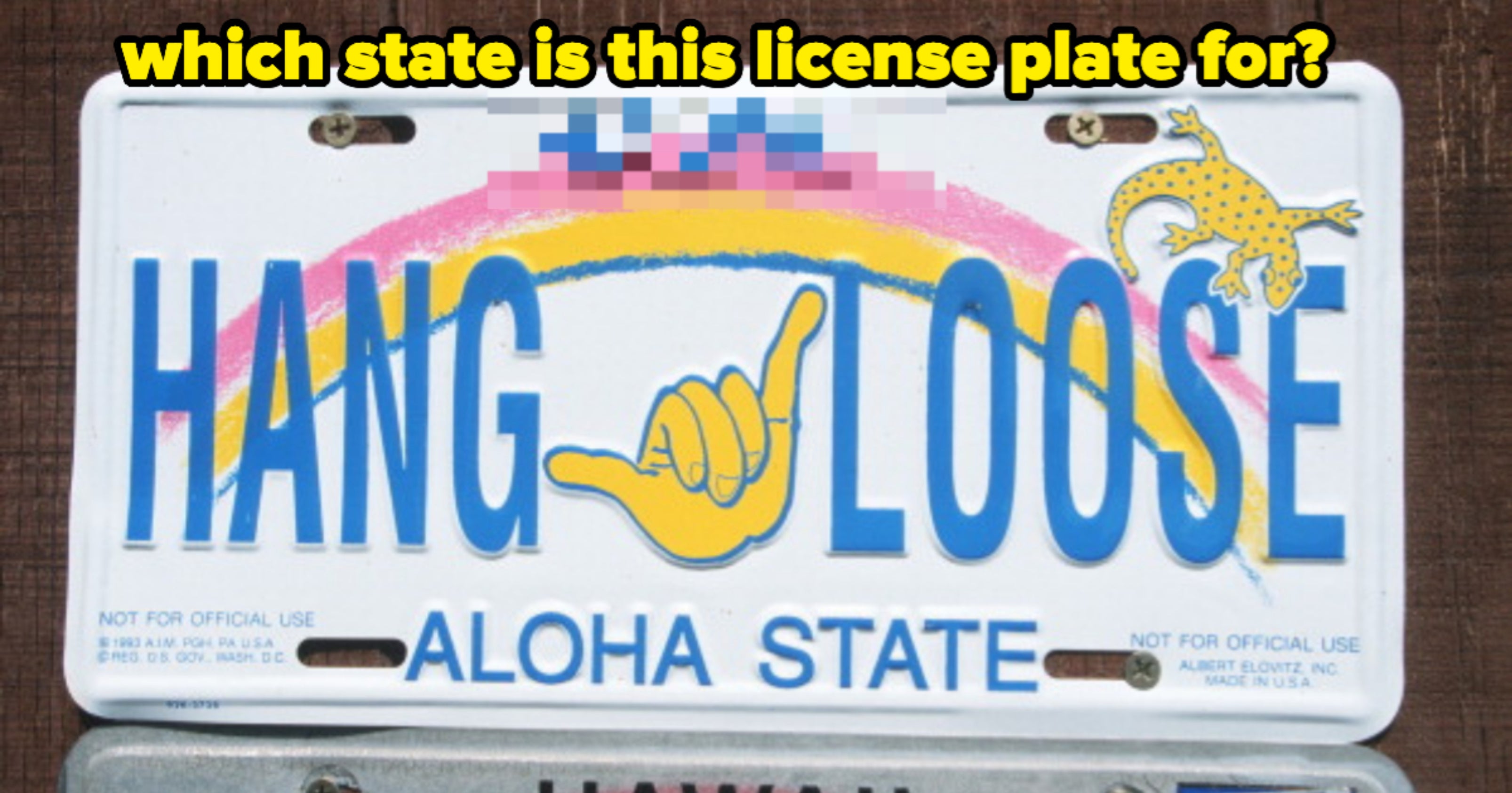 Travel Quiz: Guess The State By Their License Plate