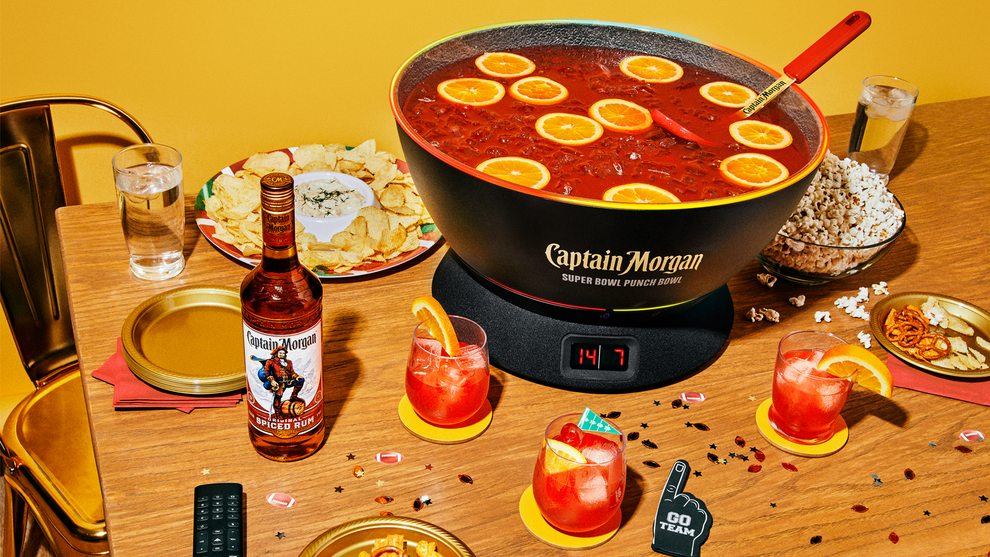 Captain Morgan Made A Hilariously Awesome Super Bowl LVI Punch Bowl ...
