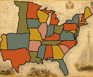 United States Vintage Map Quiz