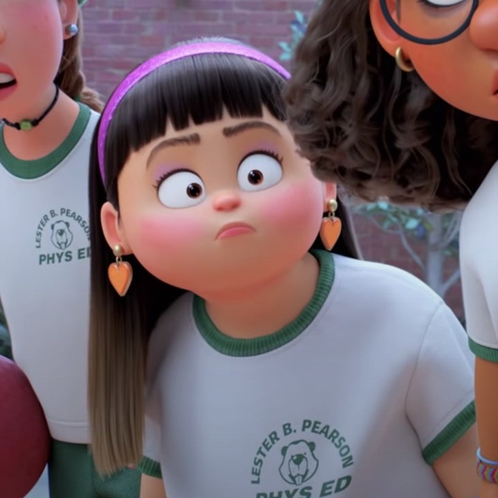 "Turning Red" Cast Side-By-Side With Their Characters