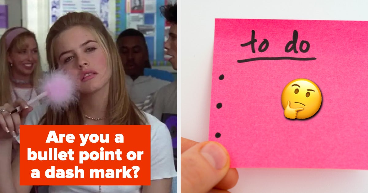 Are You A Bullet Point Or A Dash Mark?