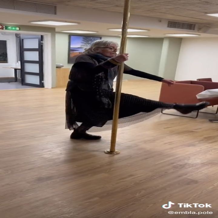 A Pole Dancer Performed At A Senior Center