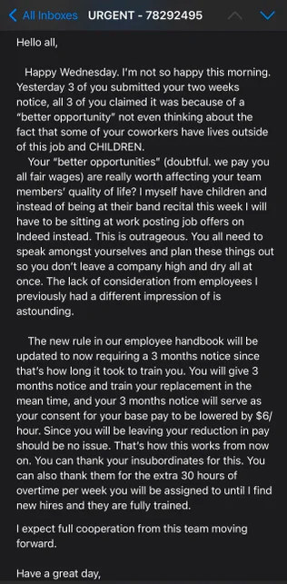 24 Screenshots Of Bosses And Companies Being Awful To Employees