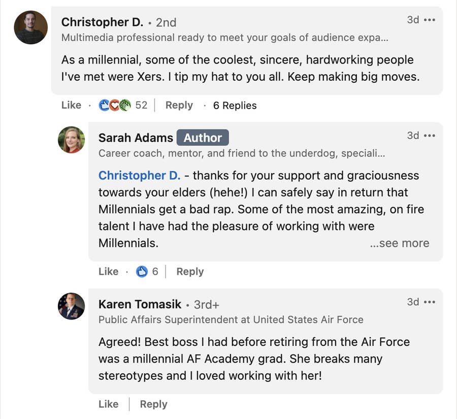 do millennials like gen x