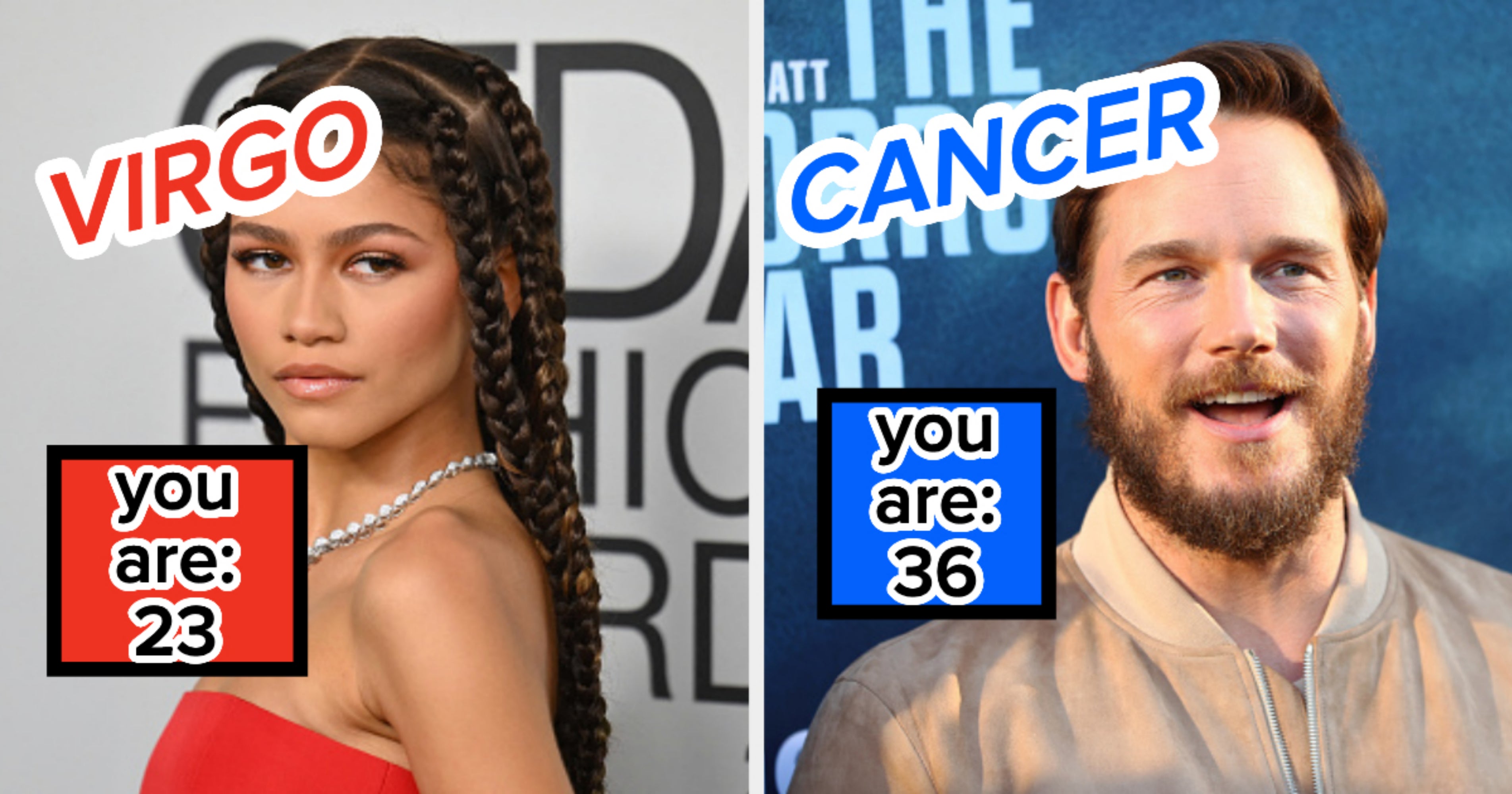 Choose Celebs From The Same Sign & We'll Guess Your Age