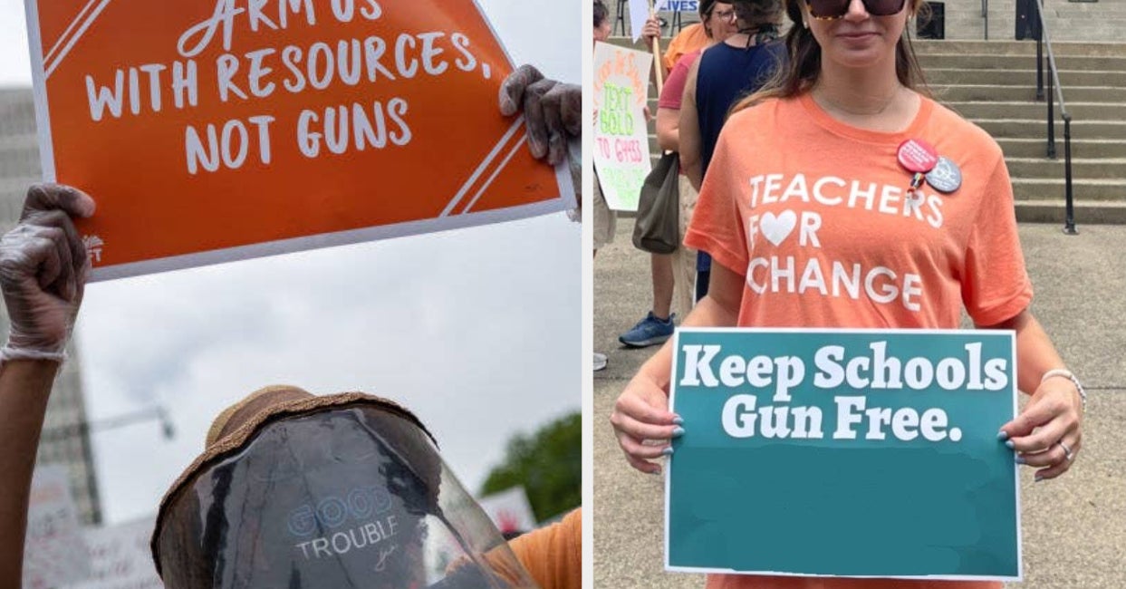Teachers Protest Gun Violence At March For Our Lives Rallies