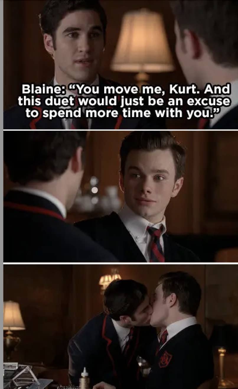 Glee Season 5 Kurt And Blaine Kiss