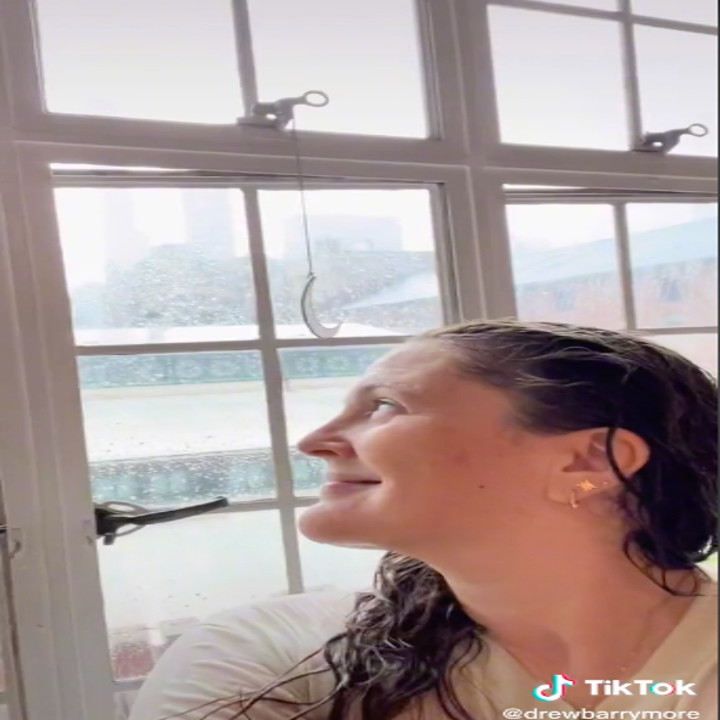 Viral Video Of Drew Barrymore Running Through The Rain