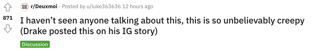 Drake Sparked Backlash For Posting A Photo Of A Woman He Doesn't Know