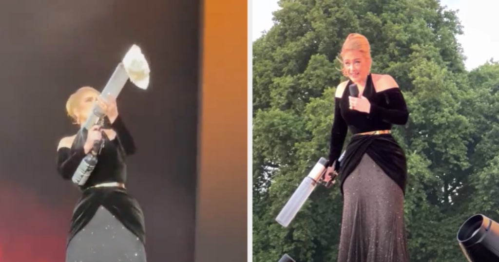 Adele Is Seriously Obsessed With T-Shirt Cannons