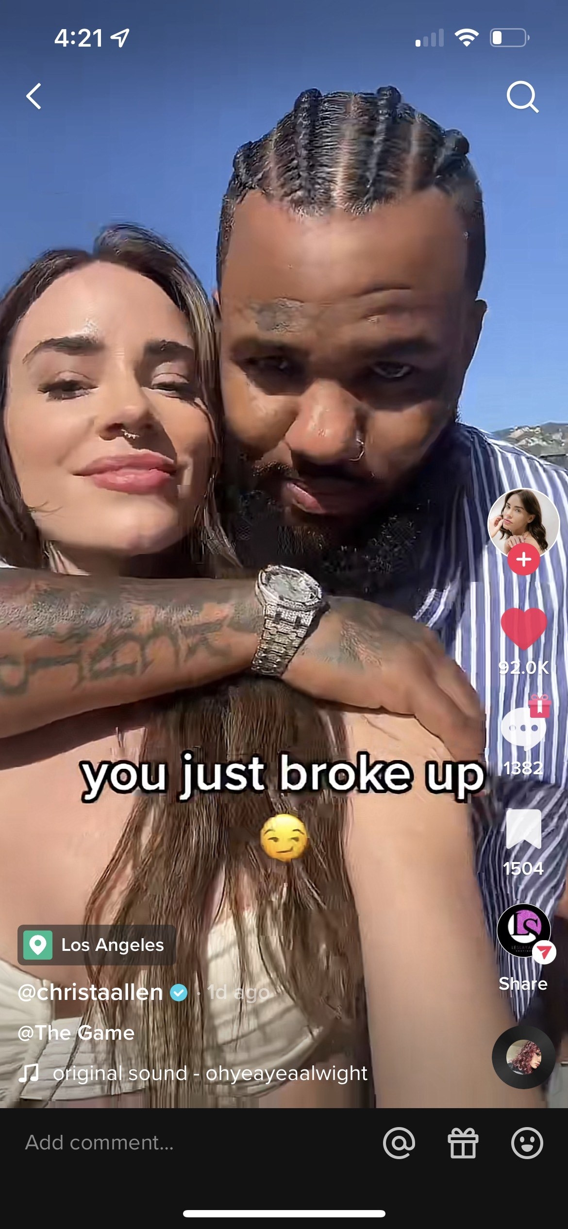 Christa B. Allen And The Game Kiss On TikTok, Dating Rumors