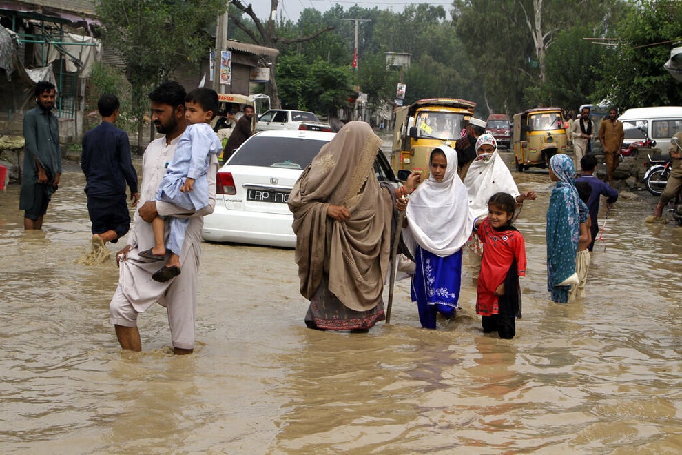 Pakistan Flooding Videos Show Buildings Being Washed Away