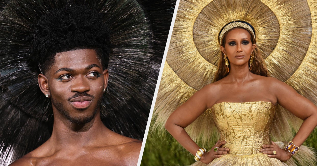 Lil Nas X's VMAs Red Carpet Look Is The Same Outfit Supermodel Iman ...