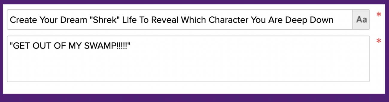 create buzzfeed style quiz