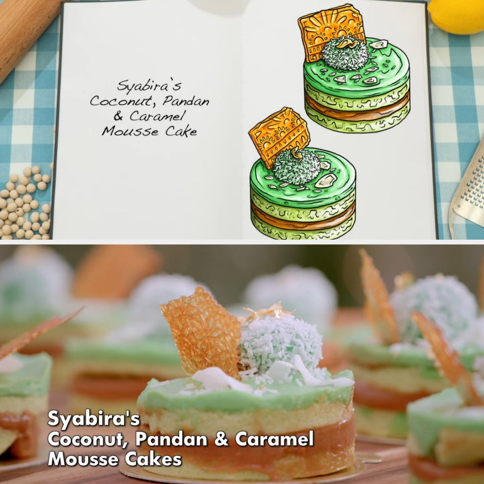 Great British Bake Off Bakes Vs. Drawings Cake Week 2021