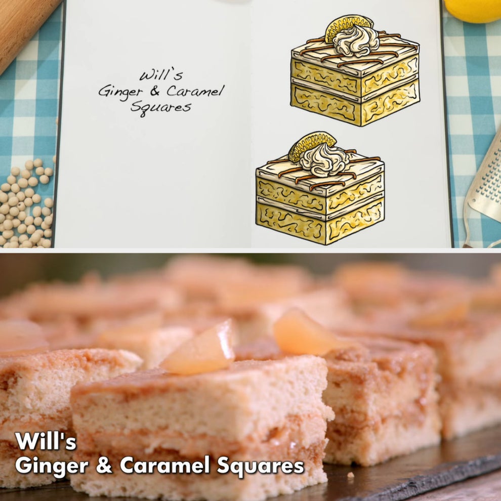 Great British Bake Off Bakes Vs. Drawings Cake Week 2021