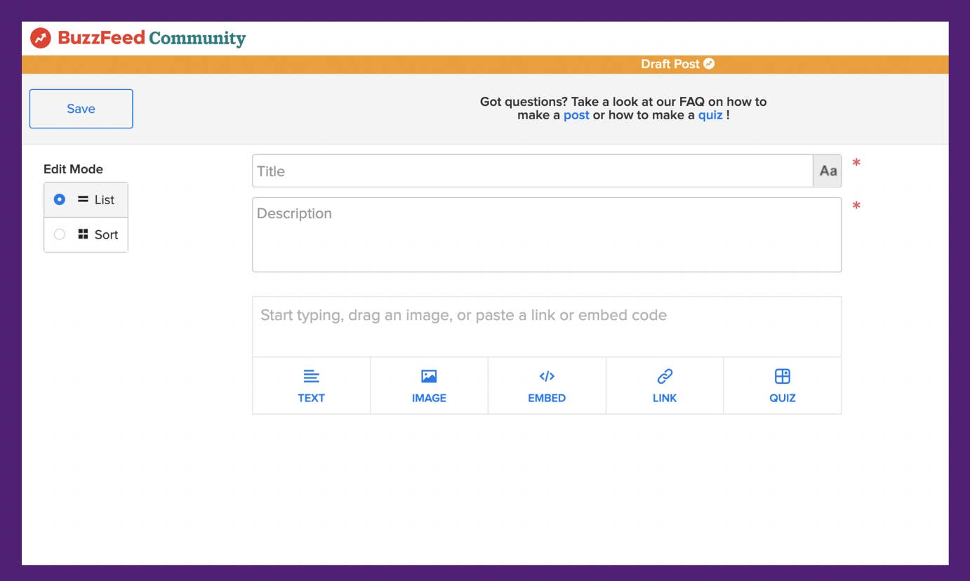 create buzzfeed style quiz