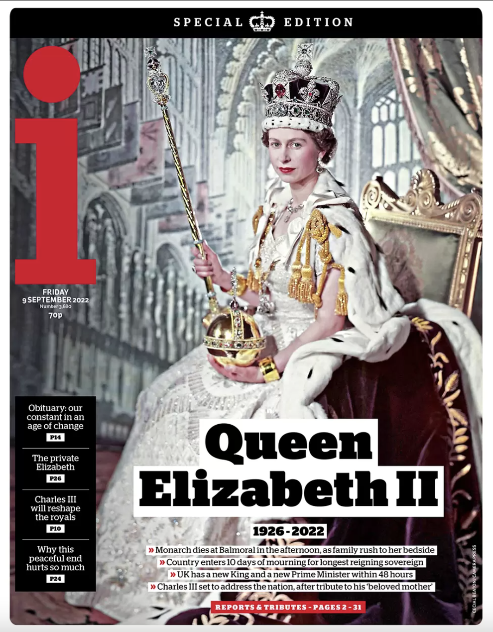 Here's How The Front Pages Are Covering The Death Of Queen Elizabeth II