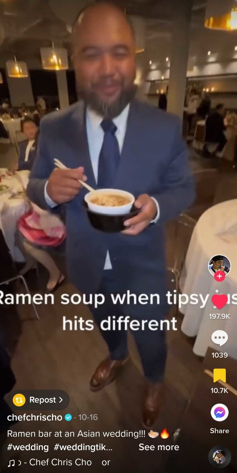 Korean American Chef Chris Cho Creates Ramen Bar For His Wedding