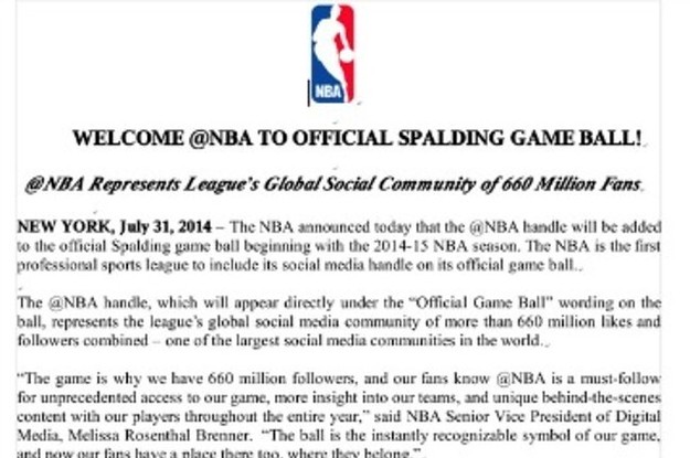 The NBA Is Going to Add Their Twitter Handle to the Official Game Ball ...