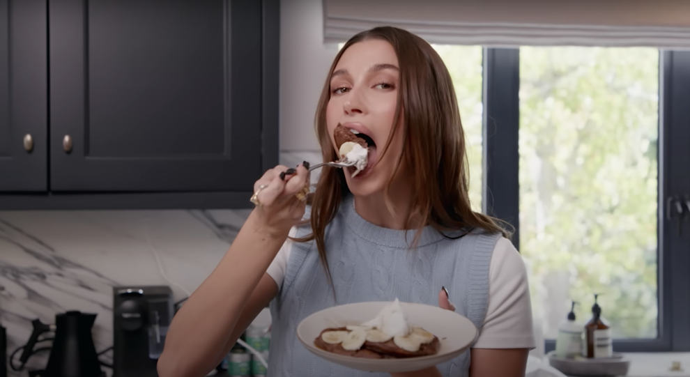 Hailey Bieber's Chocolate Protein Pancakes Recipe