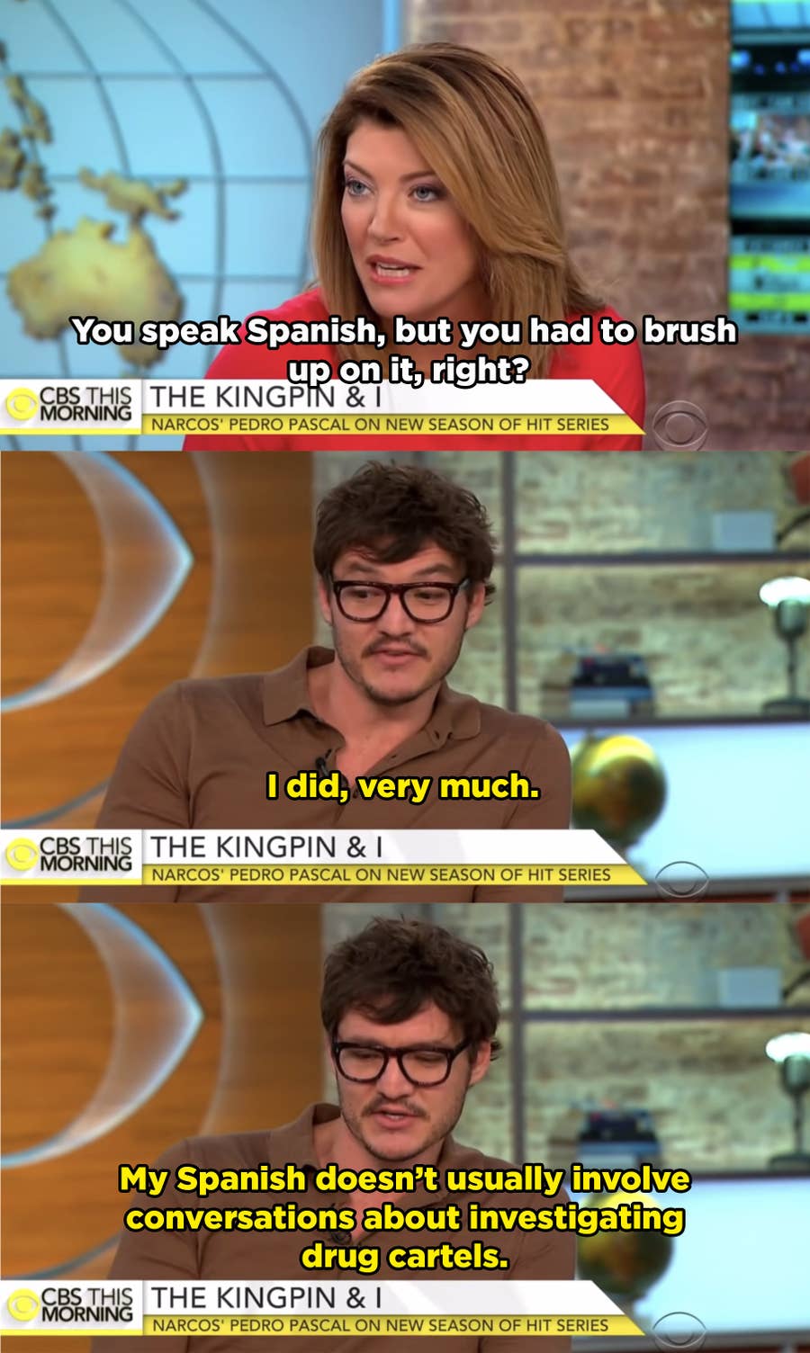 pedro pascal speaking spanish